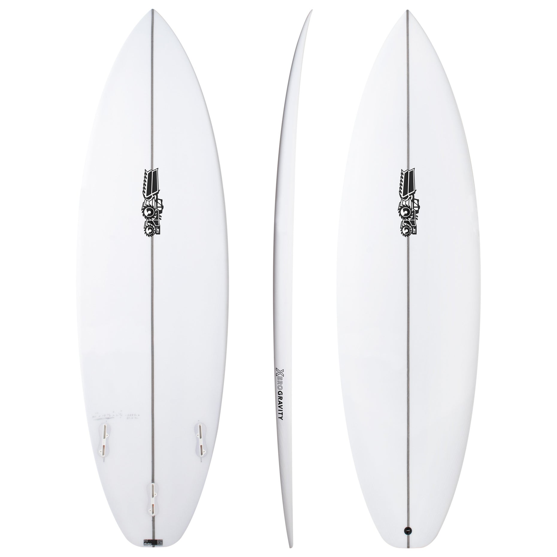 Xero Gravity 5'9" x 19" X 2 3/8" - 27.80L, Squash, 3x Futures Fin Boxe ...
